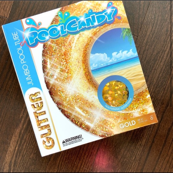 Pool Candy | Swim | Pool Candy Chunky Glitterfied Gold Jumbo Pool Ring ...
